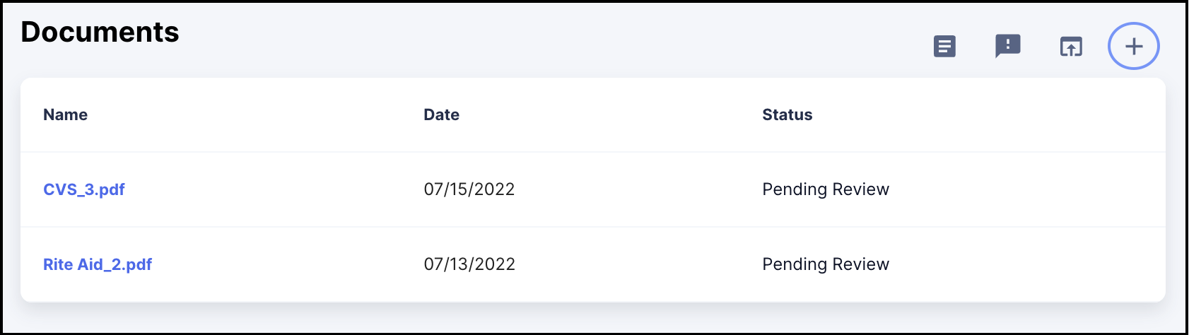 Uploading Documents to Existing Cases – Pattern Data